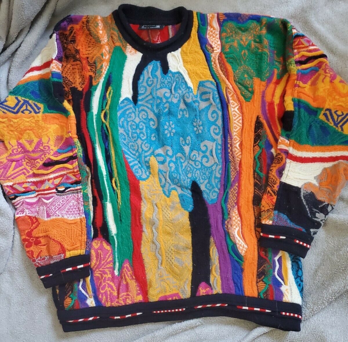 COOGI Authentic Vintage Retro Multicolor Rare Animal Print Hand Sewn A ...
